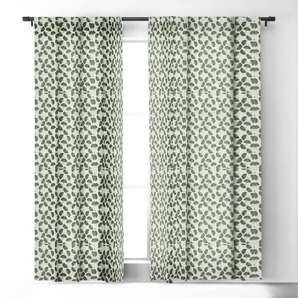 Blackout Green Ginkgo Leaves Made-to-Order Curtain Panel (One Panel ...