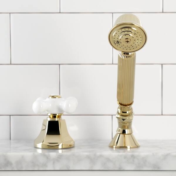 Deck Mount Hand Shower with Diverter for Roman Tub Faucet - Bed Bath ...