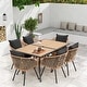 Outdoor All-Weather PE Rattan Patio Dining Sets,Durable WPC Tabletop ...