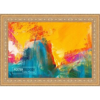 36x16 Traditional Gold Complete Wood Panoramic Frame with UV Acrylic ...