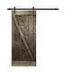 30 in x 84 in Espresso Stained Z Bar Barn Door w/ Sliding Hardware ...