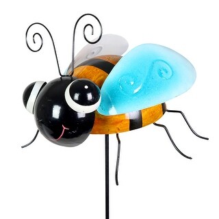 Exhart Hand Painted Metal Bee Garden Stake, 8.5 by 36 Inches - Bed Bath ...