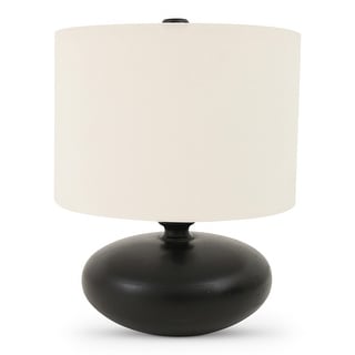 NADAAL STUDIOS Jarvis, Table Lamp Mango Wood Base with Cotton Shade ...