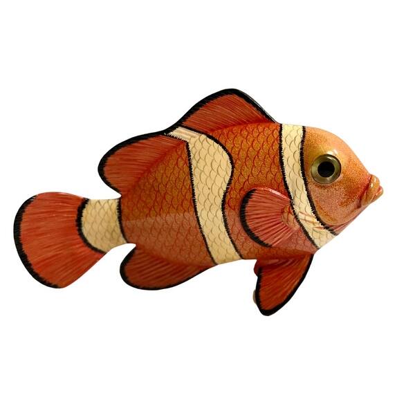Tropical Orange Nemo Clown Fish Stand Up 3D Shelf Decor 12 Inches - Bed ...