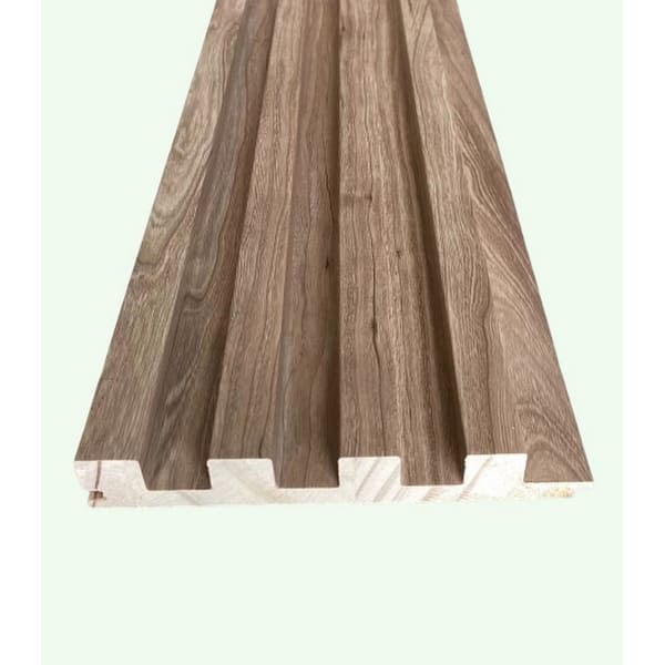93 in. x 6 in. x 0.8 in. Solid Wood Wall Siding Panel - 3pc Panel+1pc ...