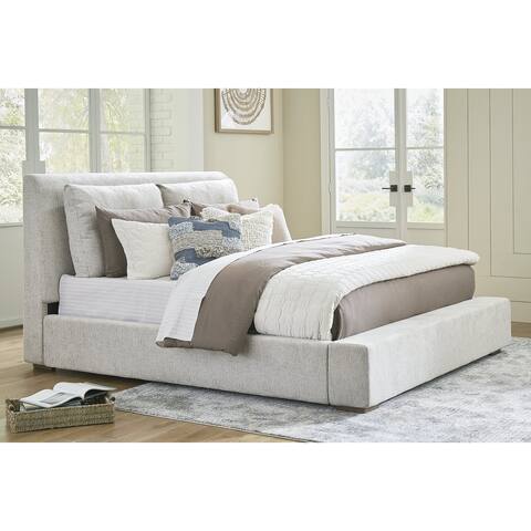 Signature Design by Ashley Jerary Upholstered Light Gray Upholstered ...