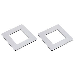 Switch Surround Plate 1 Gang Aluminum Plastic Silver Tone 130mm x 130mm ...