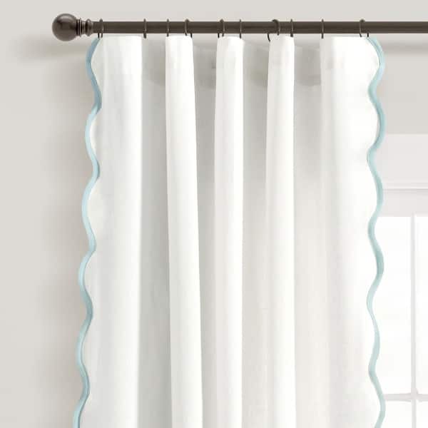 Lush Decor Coastal Chic Scallop Edge Window Curtain Panels - On Sale ...