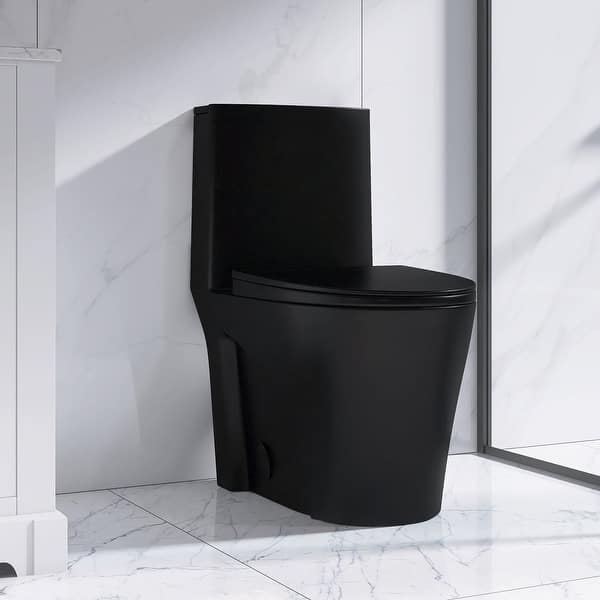 Dual-Flush Elongated One-Piece Toilet with High Efficiency Flush - N/A ...