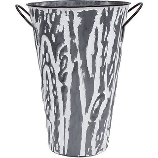 Galvanized Metal Vase Rustic Farmhouse Decor - Bed Bath & Beyond - 35085570
