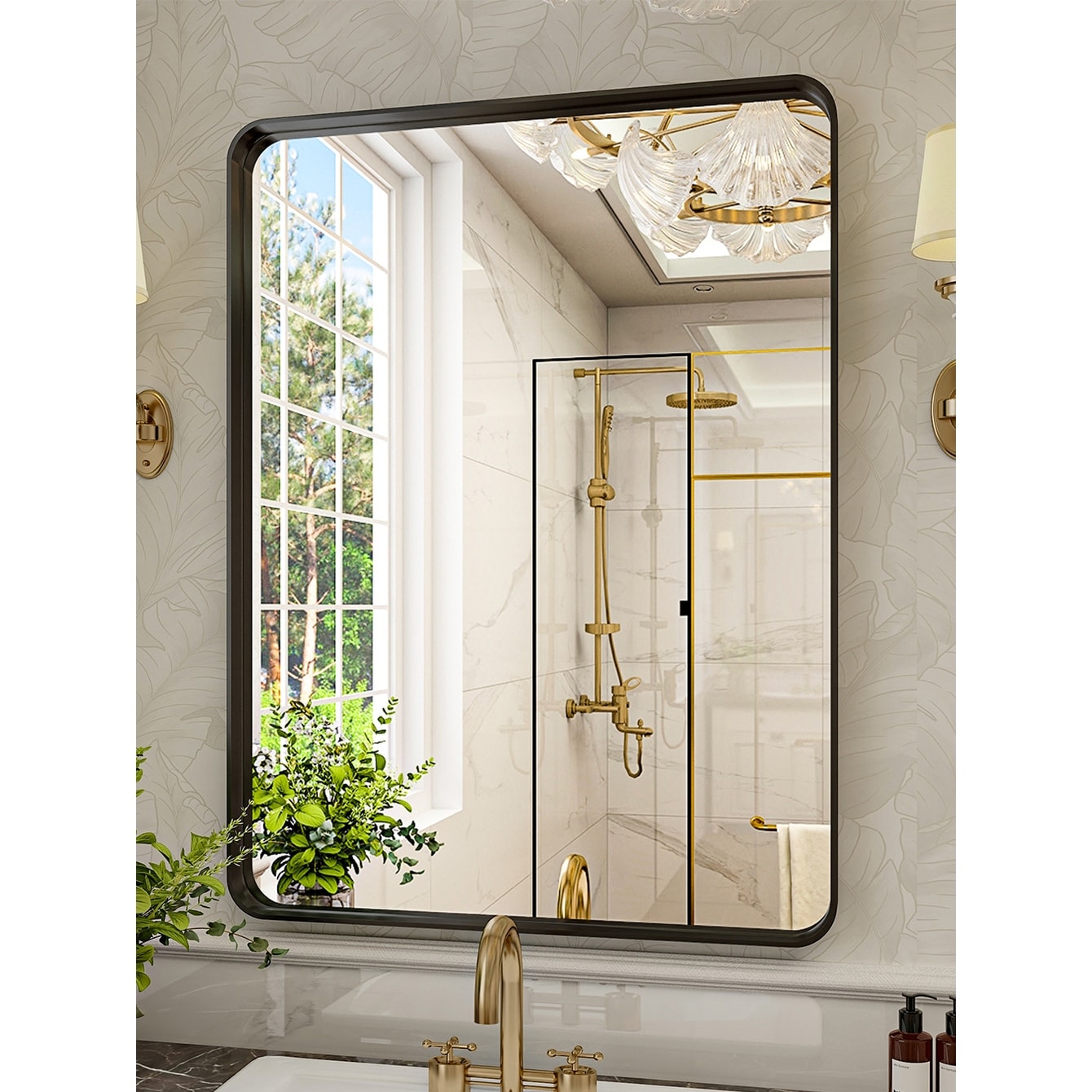 wide rectangle mirror for wall