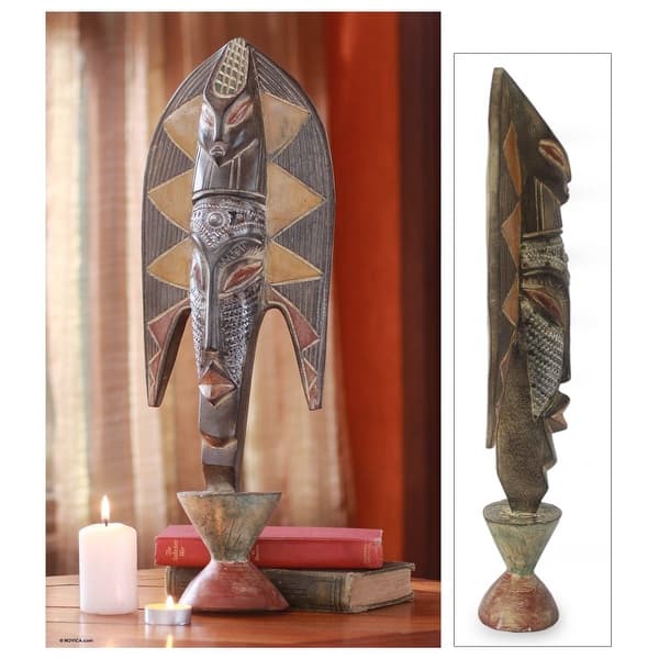 Handmade Man Named Asuo Ghanaian wood sculpture (Ghana) - 52 x 20 x 11 ...