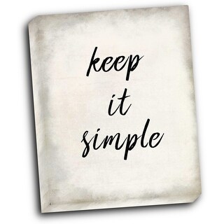 Keep it Simple 16x20 Gallery Wrapped Stretched Canvas - Bed Bath ...