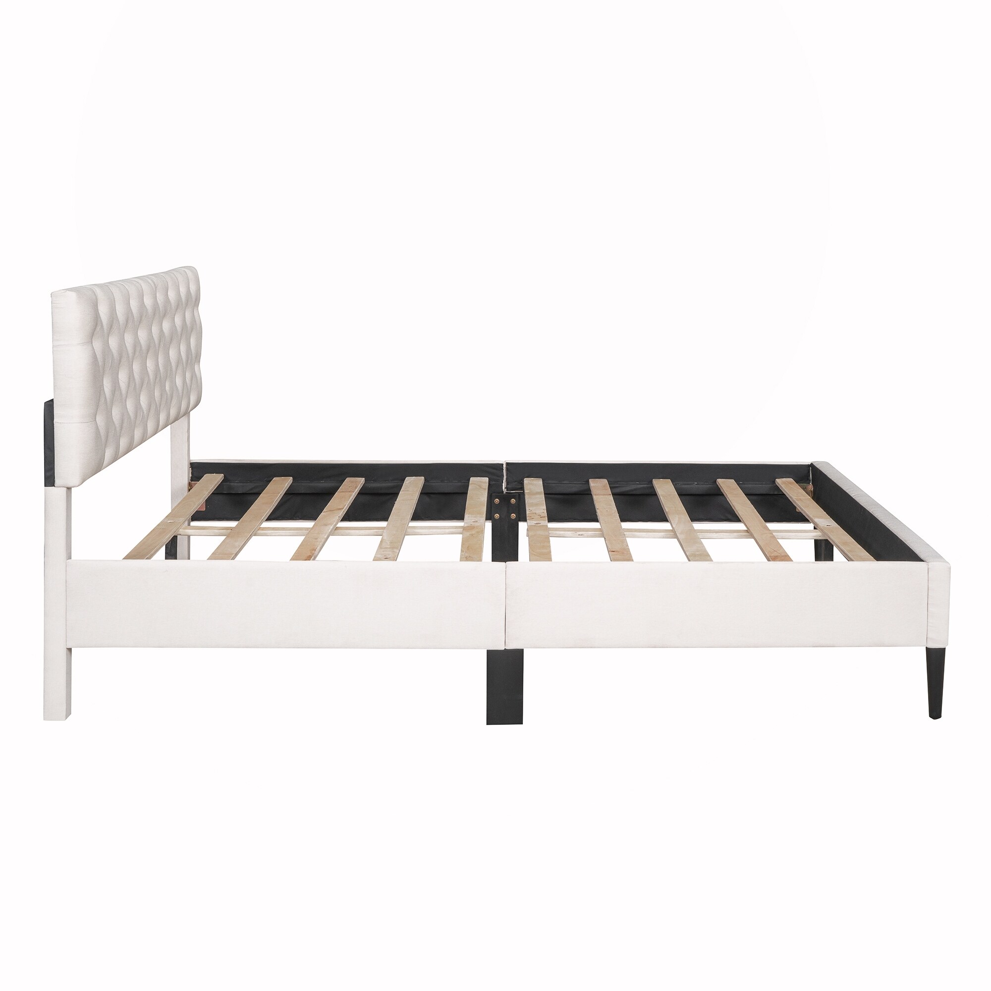 Queen Size Upholstered Linen Platform Bed Bed Bath Beyond 37834743