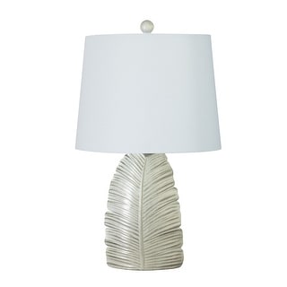 23" Textured Fern Leaf Table Lamp w/ Decorator Shade - Bed Bath ...