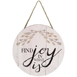 Find Joy in What is Circle Hanging Sign - Bed Bath & Beyond - 32111787