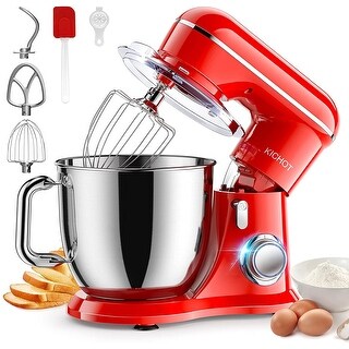 Tilt-Head Cake Mixer Machine with Dough Hook, Beater, Wire Whisk ...
