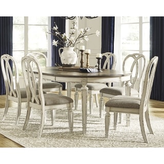 Signature Design by Ashley Realyn White / Light Brown 7-Piece Dining ...
