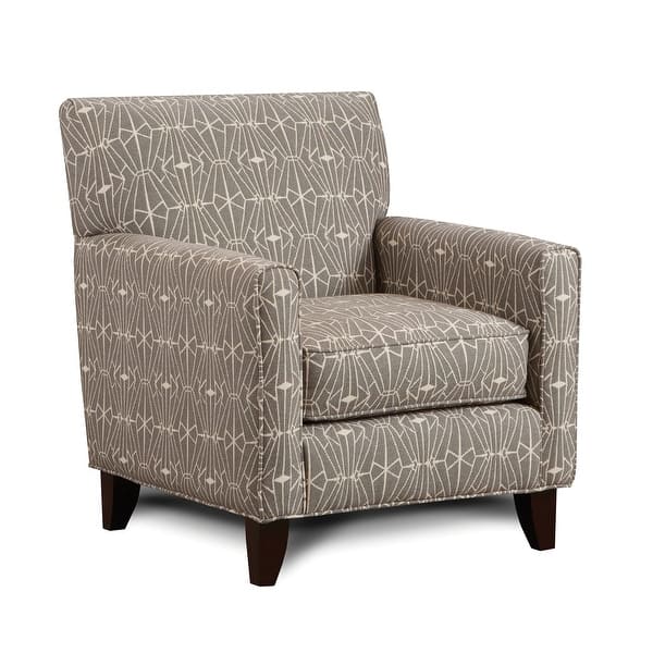 Cara Contemporary Grey Fabric Padded Geometric Pattern Arm Chair by ...