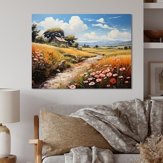Designart "Farm Fauvist Fields I" Farm Metal Wall Art Living Room - Bed ...