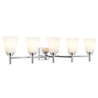 Aspen Creative Five-Light Metal Bathroom Vanity Wall Light Fixture, 33 ...