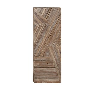 Reclaimed Wood Geometric Handmade Linear Wall Decor - Brown - Roche ...