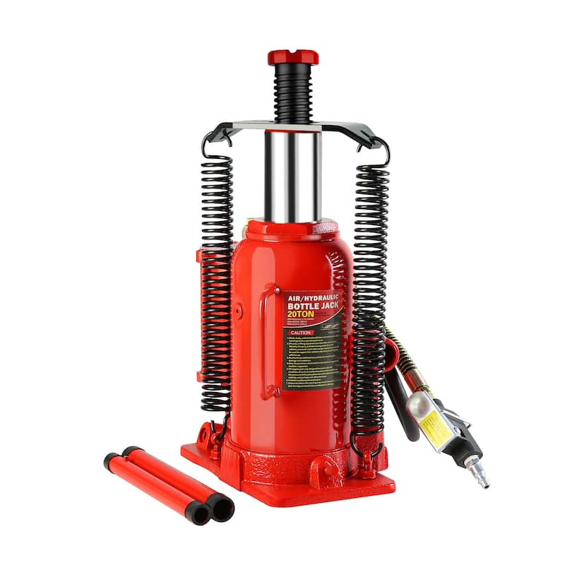 20 Ton Air Hydraulic Bottle Jack with Manual Hand Pump Used - Overstock ...