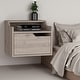 15.7"L Winchester Floating Nightstand with 1 Drawer, Modern Dual-Tier ...