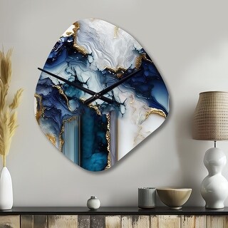 Abstract Geode White And Blue Marble I - Abstract Marble Large Wall ...