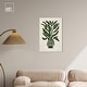Green Vase I Minimalistic Botanical Art Prints Canvas Wall Art by Art ...