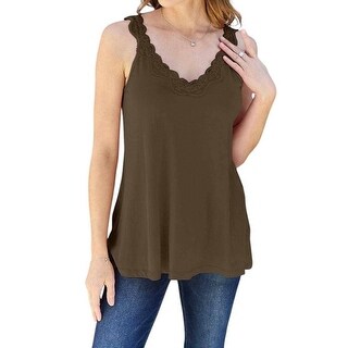 Basic Bae - Effortless Elegance Lace V-Neck Cami - Bed Bath & Beyond ...
