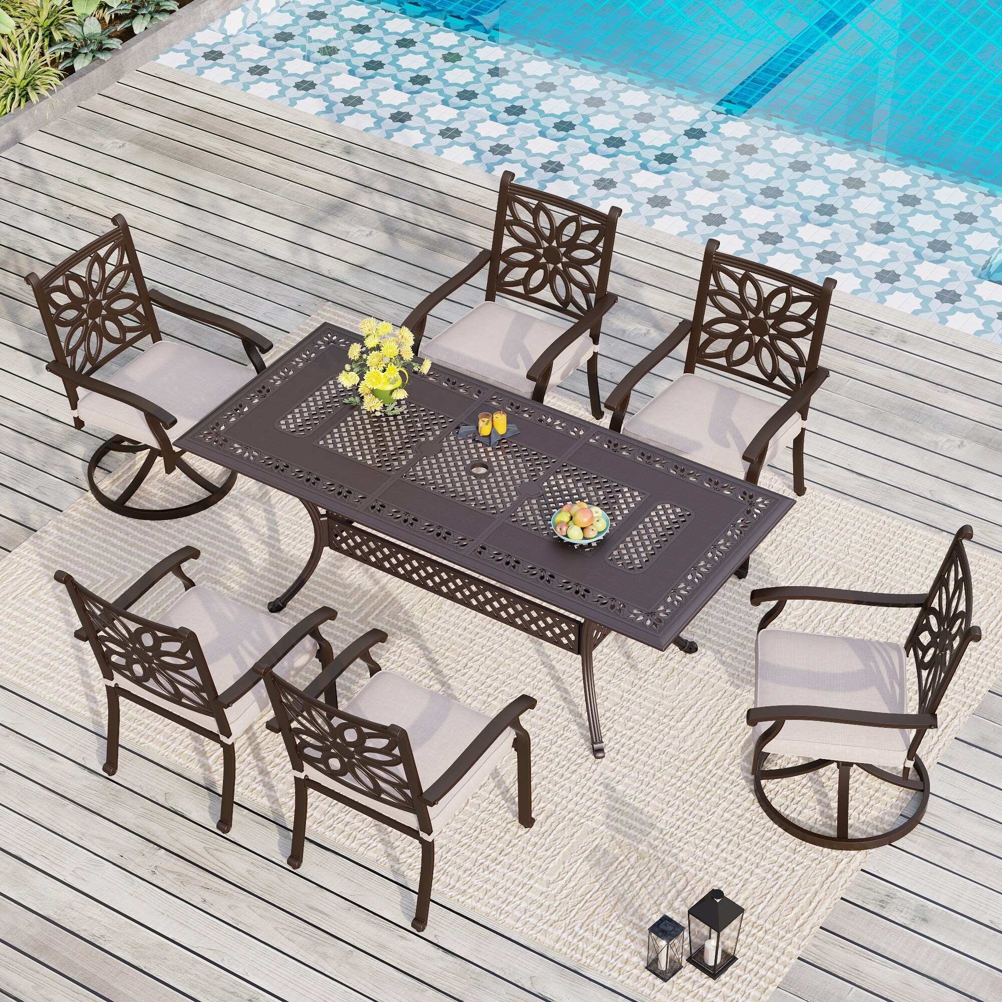 6, Aluminum Outdoor Dining Sets - Bed Bath & Beyond