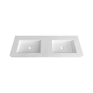 60inch Solid Surface Double Basin with Mounting Screw - Bed Bath ...