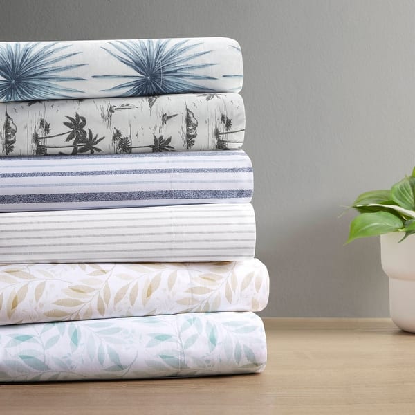 Madison Park Essentials 200 Thread Count Printed Cotton Sheet Set - Bed ...
