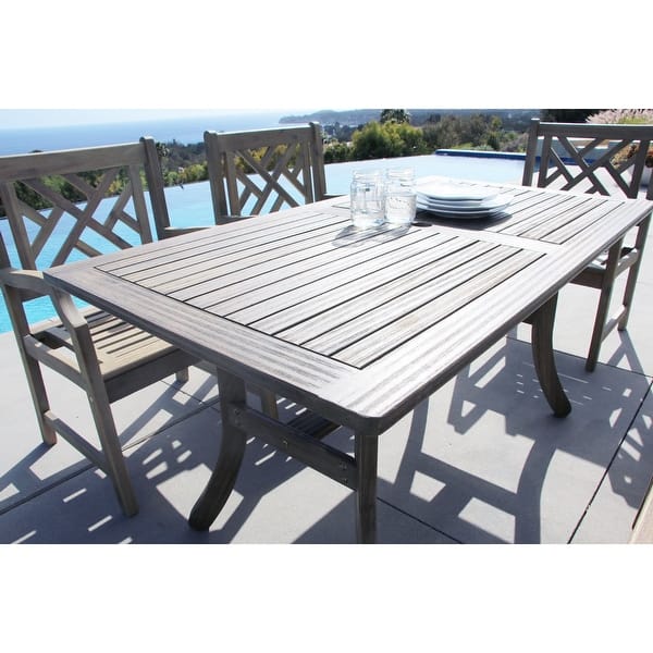 Renaissance Outdoor Hand-scraped Hardwood Rectangular Table - Bed Bath ...