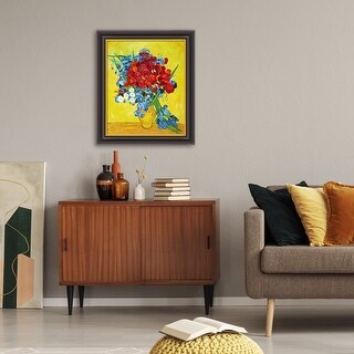 La Pastiche Poppies and Iris Collage by La Pastiche Originals with Wood ...