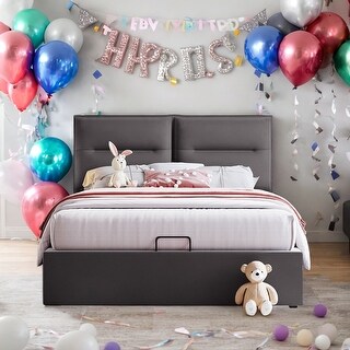 Solid & Sturdy Full Size Upholstered Platform Bed - Bed Bath & Beyond ...