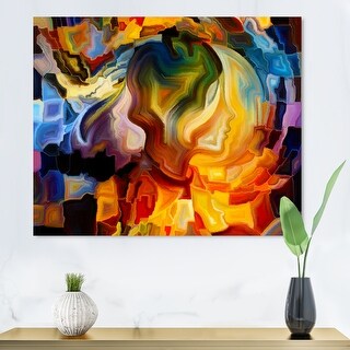 Designart "Visualization Of Inner Paint VI" Modern Canvas Wall Art ...