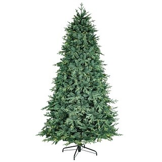 9 Foot Natural Cut Blue Spruce with 700 Warm White LED lights - N/A ...
