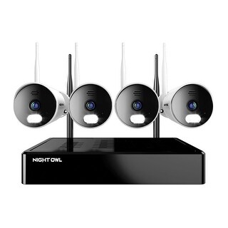 10 Channel 4K Wi-Fi NVR with 1TB Hard Drive and 4 Wi-Fi IP 1080p HD ...