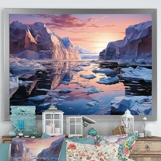 Designart "Antartica Antarctic Dream II" Winter Landscape Framed Wall ...