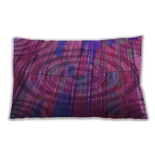 Ahgly Company Patterned Indoor-Outdoor Medium Violet Red Pink Lumbar ...