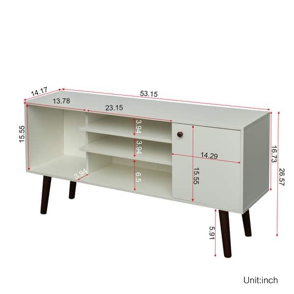 High Quality TV Stand with 1 Storage and 2 Shelves Cabinet - Bed Bath ...