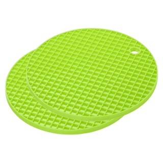 Silicone Trivet Mats 2pcs, Round Drying Mat for Kitchen Counter Table ...