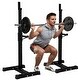 A pair of adjustable deep squat racks deep squat rack barbell free ...