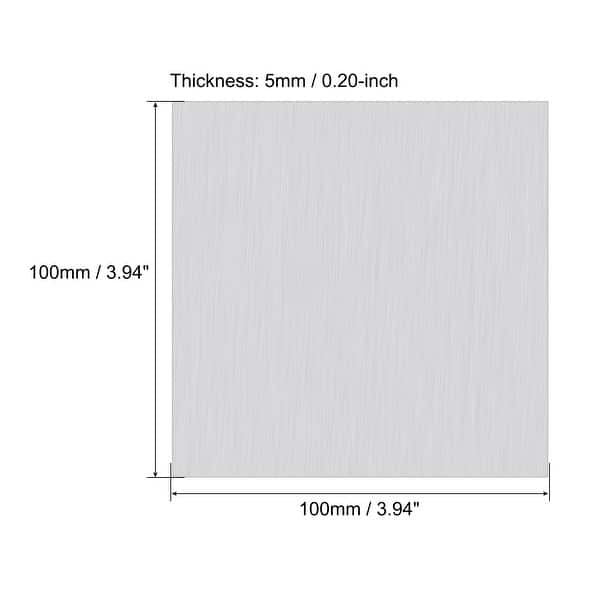 100mm x 100mm x 5mm Rectangle 1060 Aluminum Sheet Flat Metal Plate ...