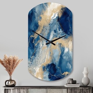 Blue And White Abstracted Liquid Art III - Abstract Liquid Ink Large ...