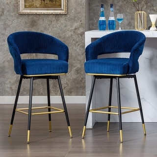 Upholstered Bar Stools Swivel with Back Bar Height Stools - Bed Bath ...