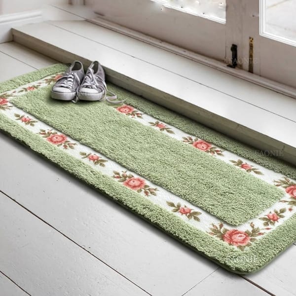 light green rectangle rug