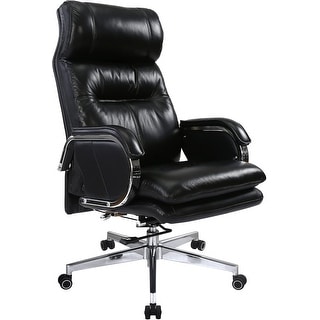 Genuine Leather Modern Executive Chair High-Back Support Tilt - Bed ...